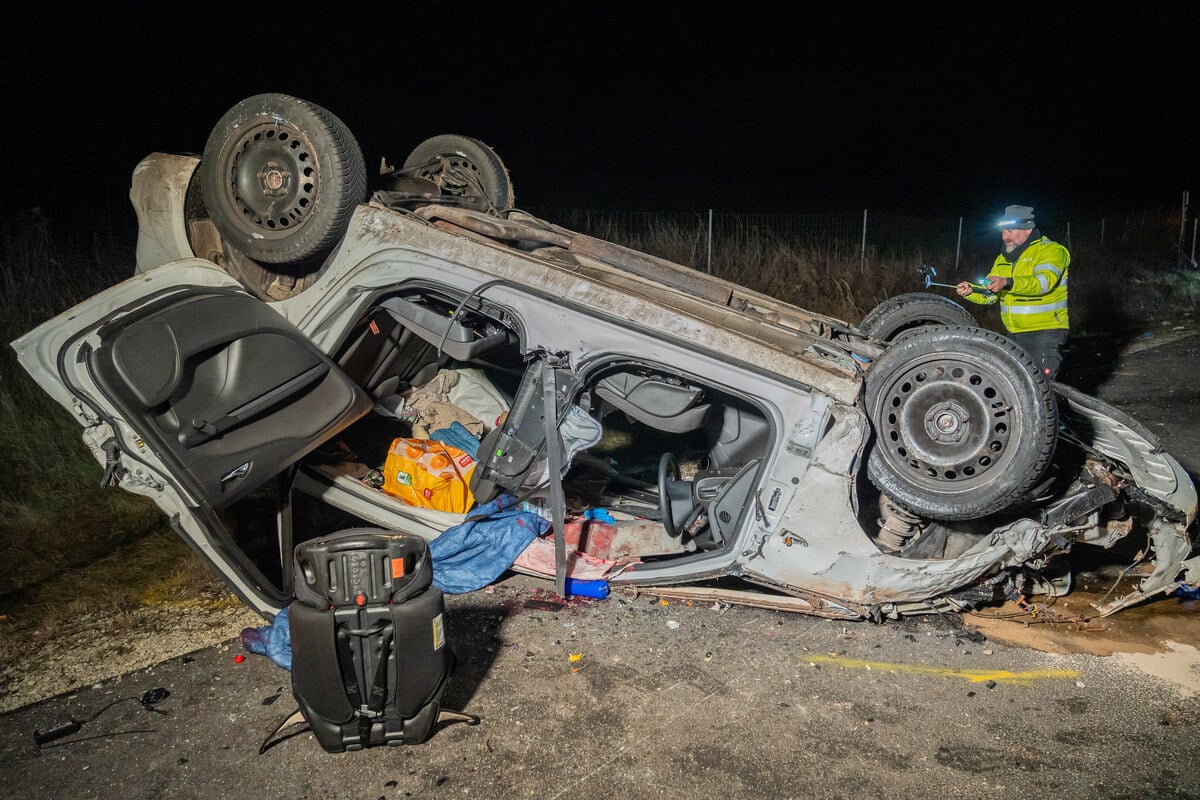 Unter Drogen auf der Autobahn: Fahrer nach Überschlag lebensgefährlich ...