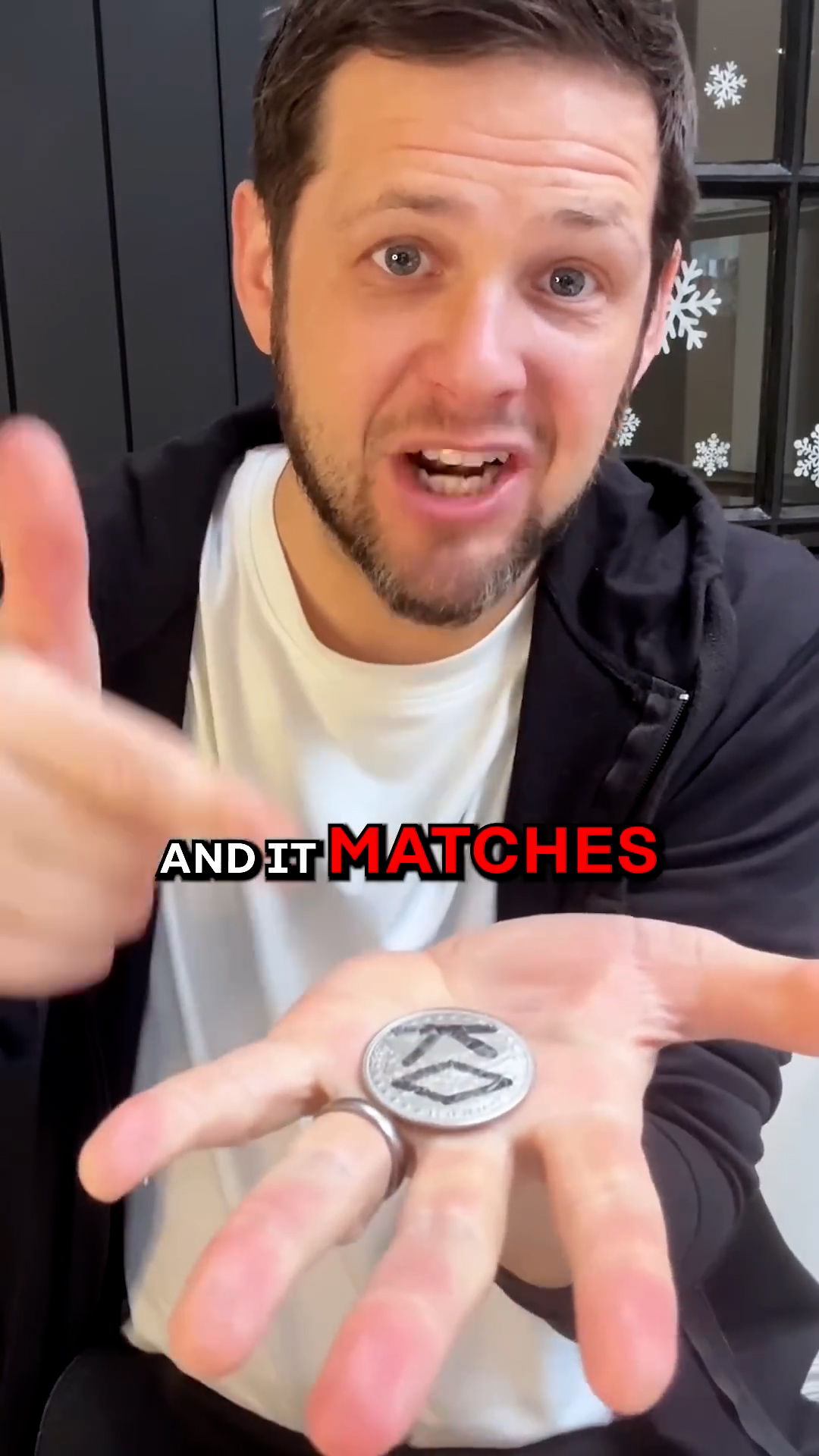 How did the coin match the card?