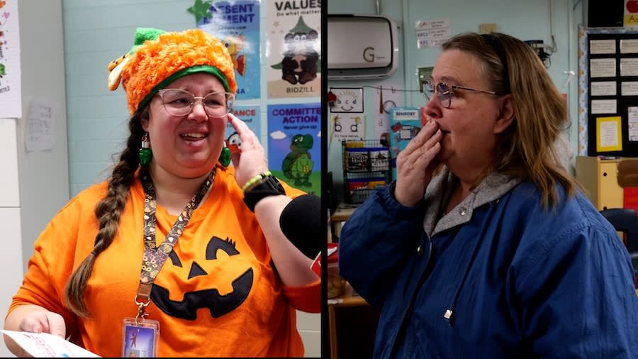 Double Christmas gift: A Secret Santa stuns school aide, then delivers ...