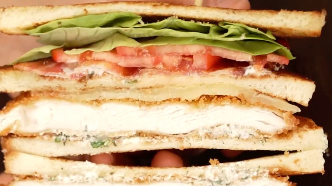 The ultimate crispy chicken club sandwich