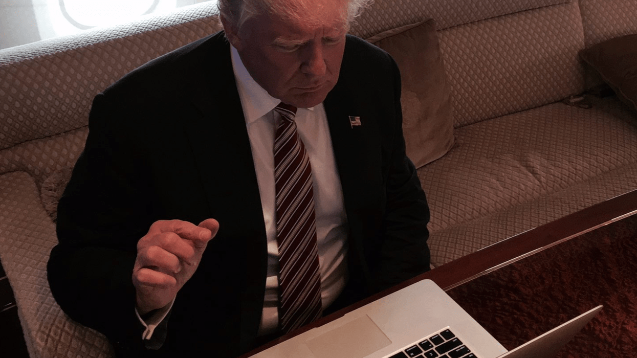 Trump spends his Christmas posting over 100 times to social media