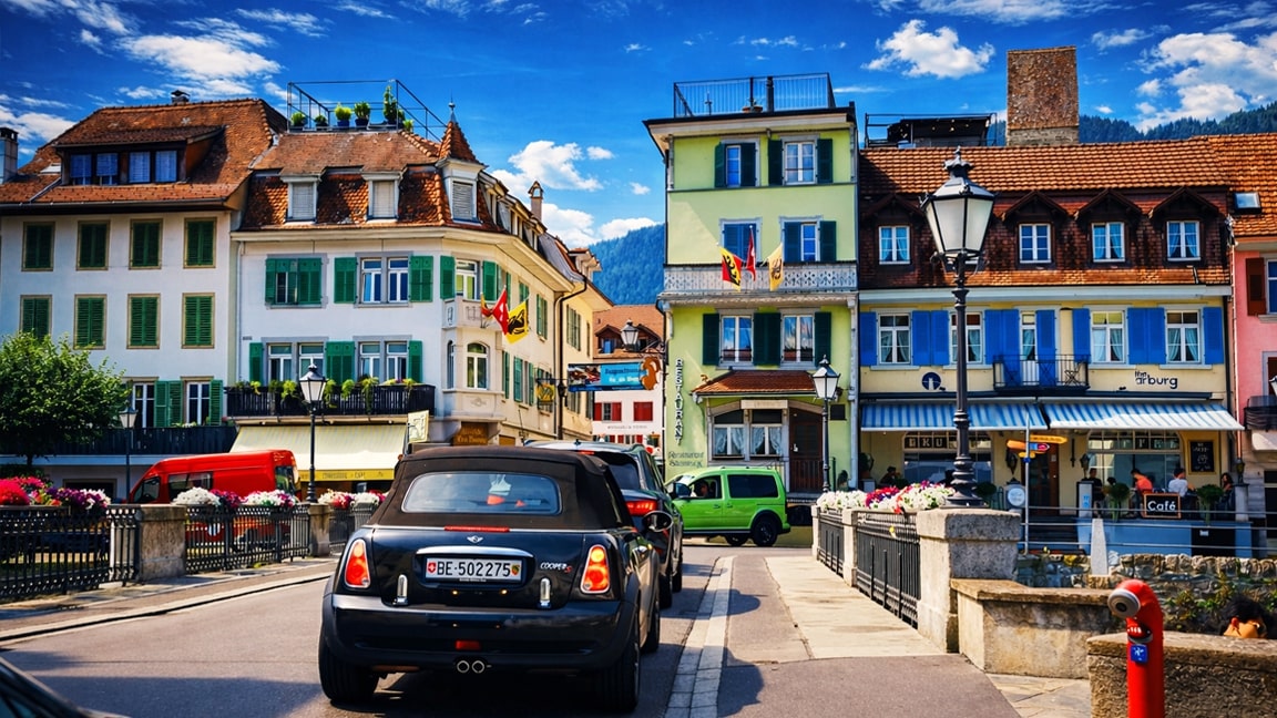 Daily life in Interlaken Switzerland