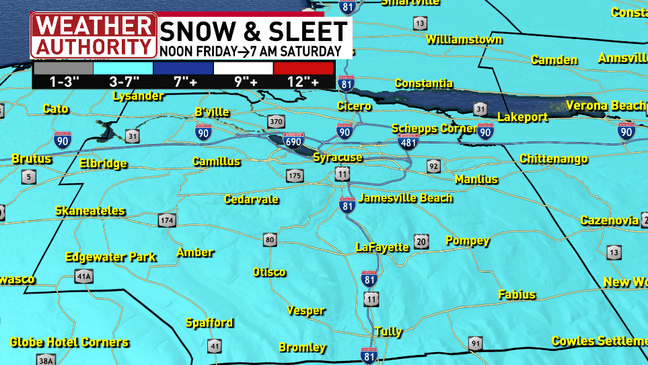 Tracking our next snowy and icy storm system for Friday afternoon ...