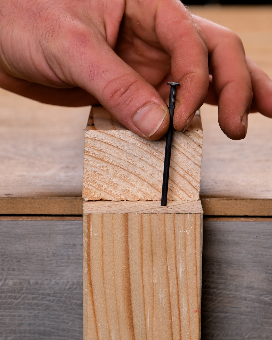 Satisfying woodworking hack to hide nails🛠️