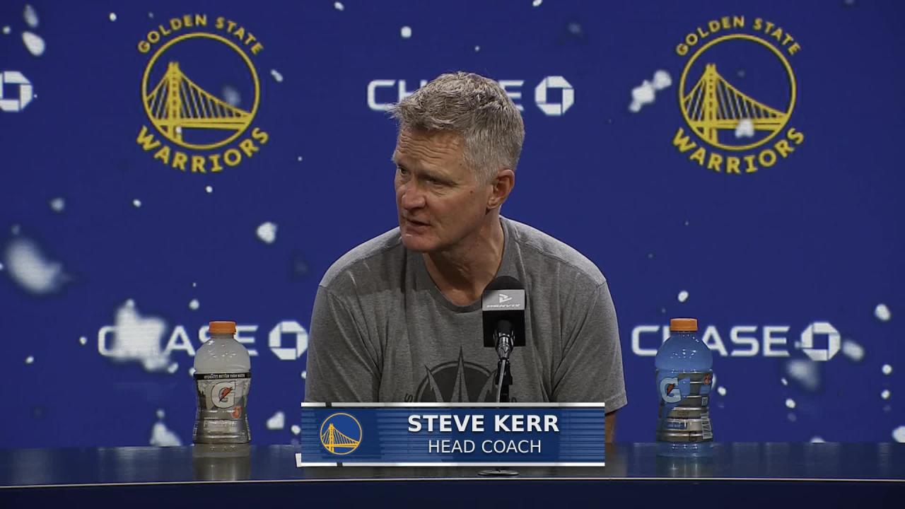 GSW 126, DAL 116: Warriors coach Steve Kerr postgame media availability