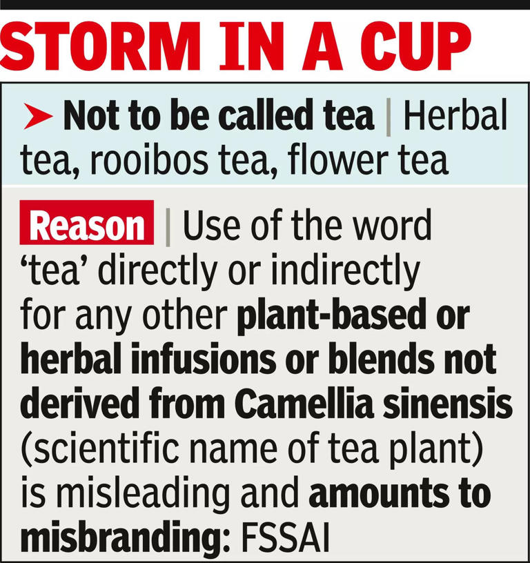 No herbal infusion can be called tea, says FSSAI