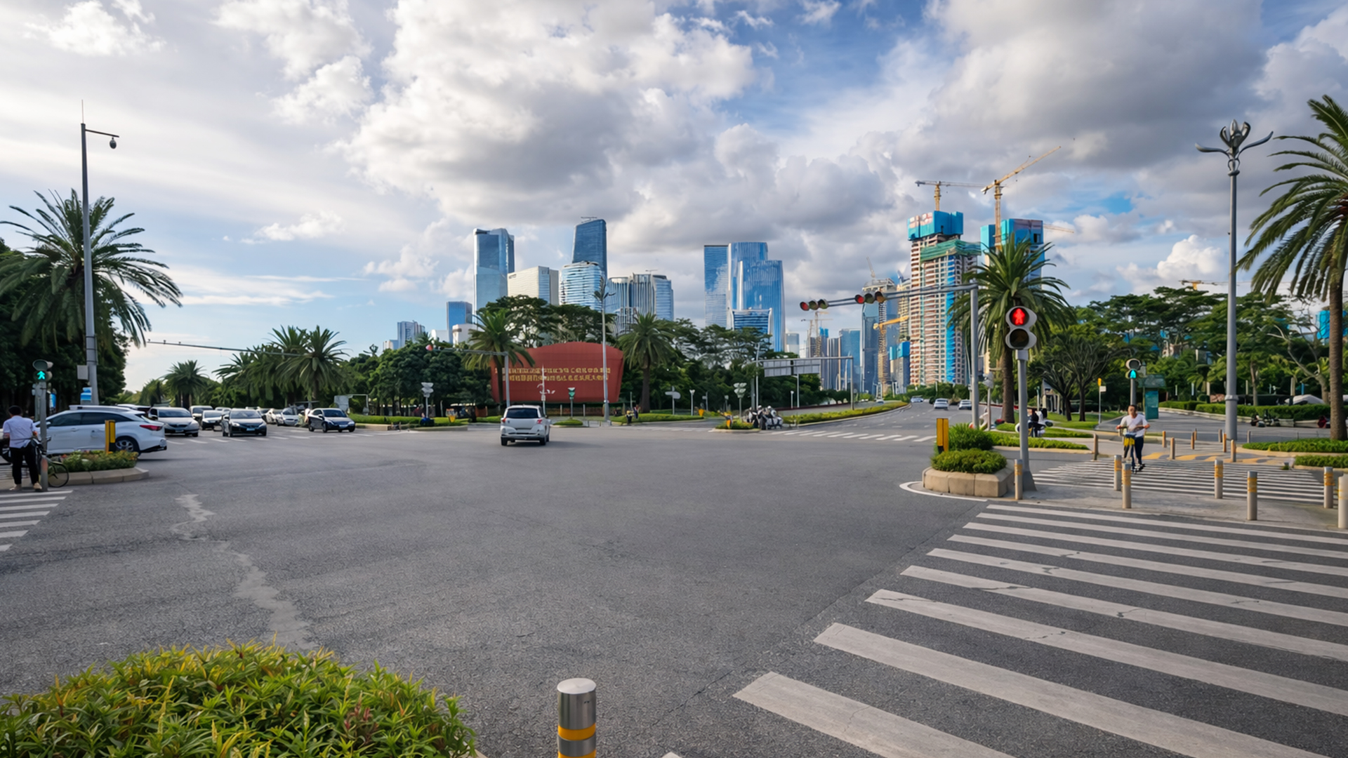 Clean streets and futuristic views in Shenzhen
