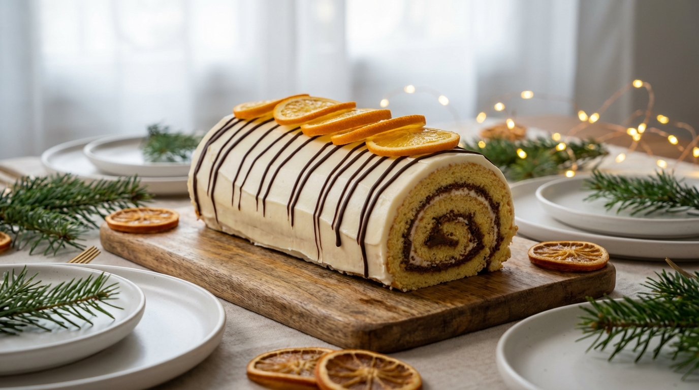 Voici la bûche de Noël chocolat orange maison qui change tout au ...