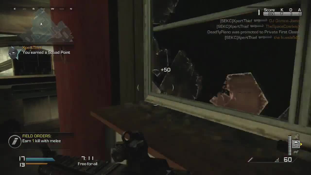 Call of Duty: Ghosts - 30-8 shotgun spree! (Live COD Ghosts multiplayer gameplay)