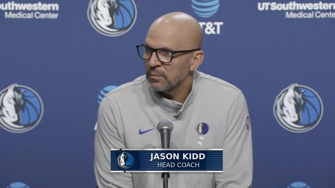 GSW 126, DAL 116: Mavericks coach Jason Kidd postgame media availability