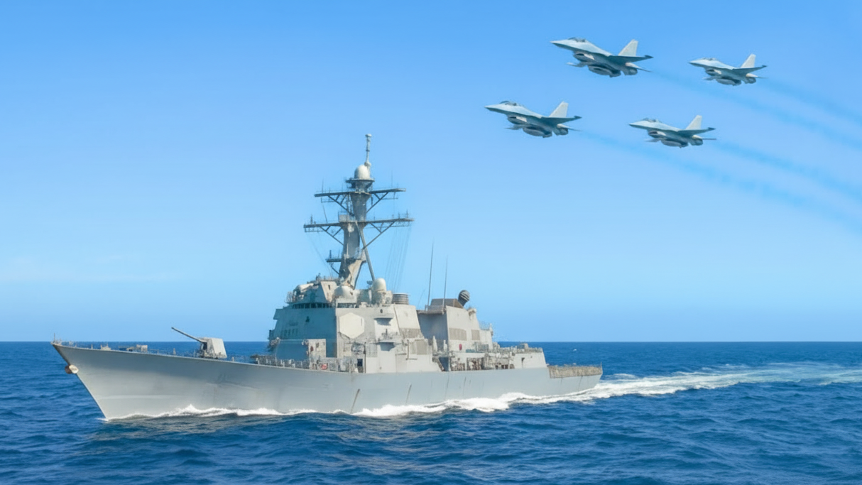 Footage of four Venezuelan F-16s provoking the US