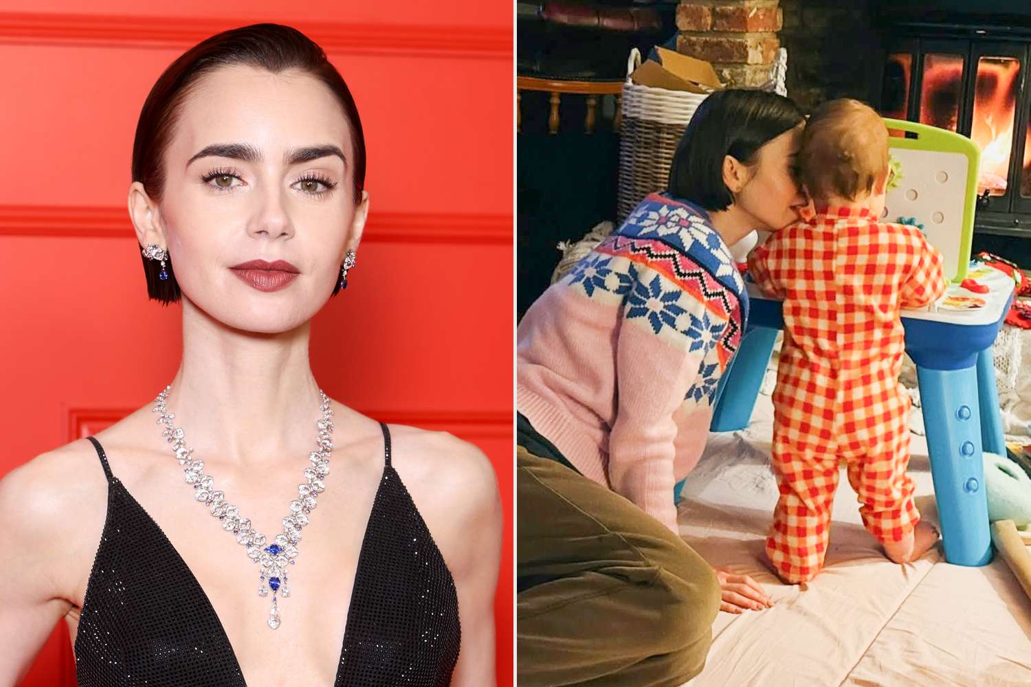 Lily Collins celebrates her first Christmas with daughter Tove ...