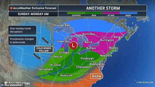 Major Arctic storm to blanket Midwest and Northeast on Christmas night ...