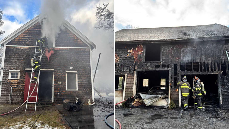Firefighters quickly extinguish Mass. barn blaze