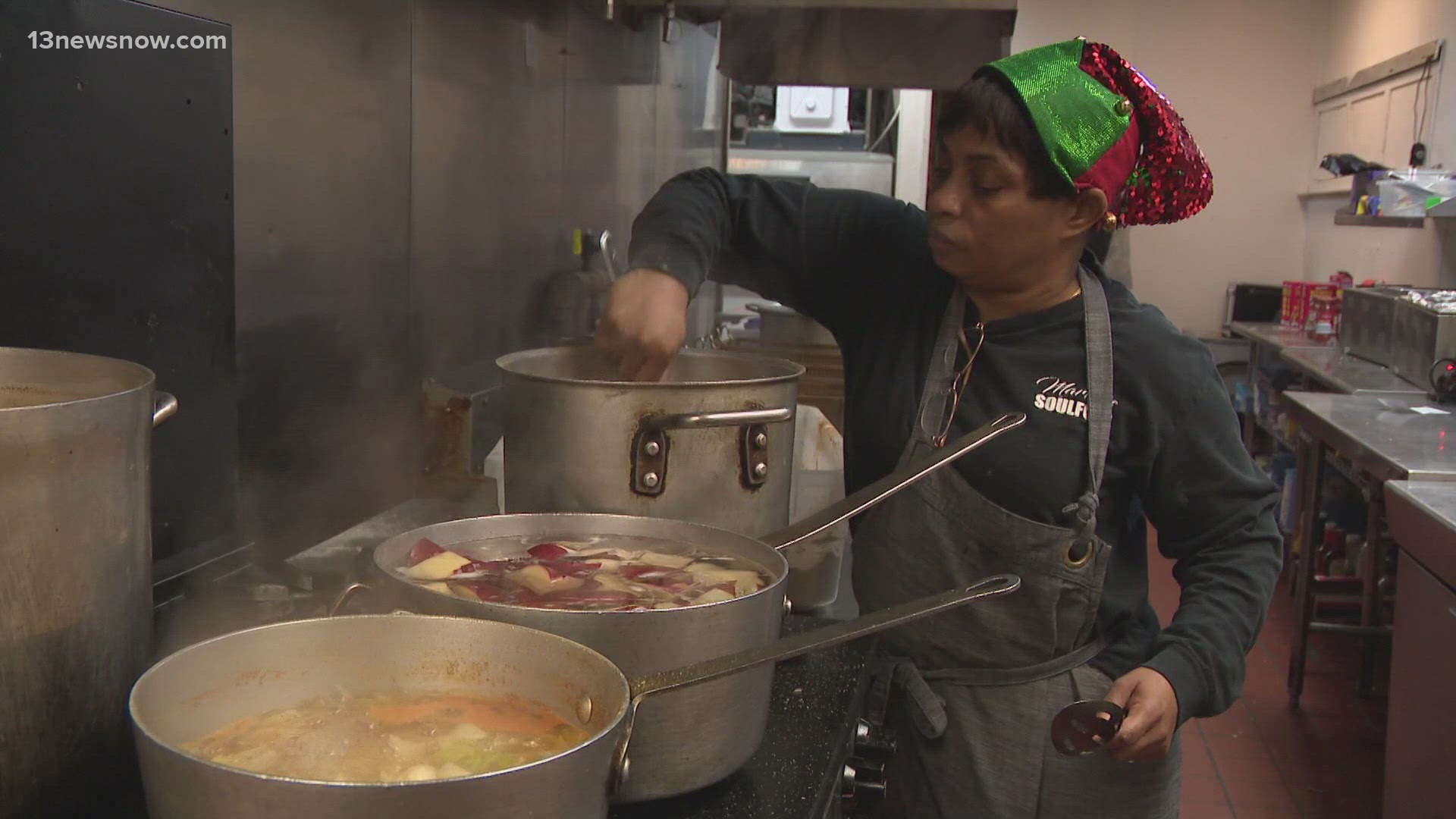 Soul food restaurant serves Christmas dinner in Norfolk