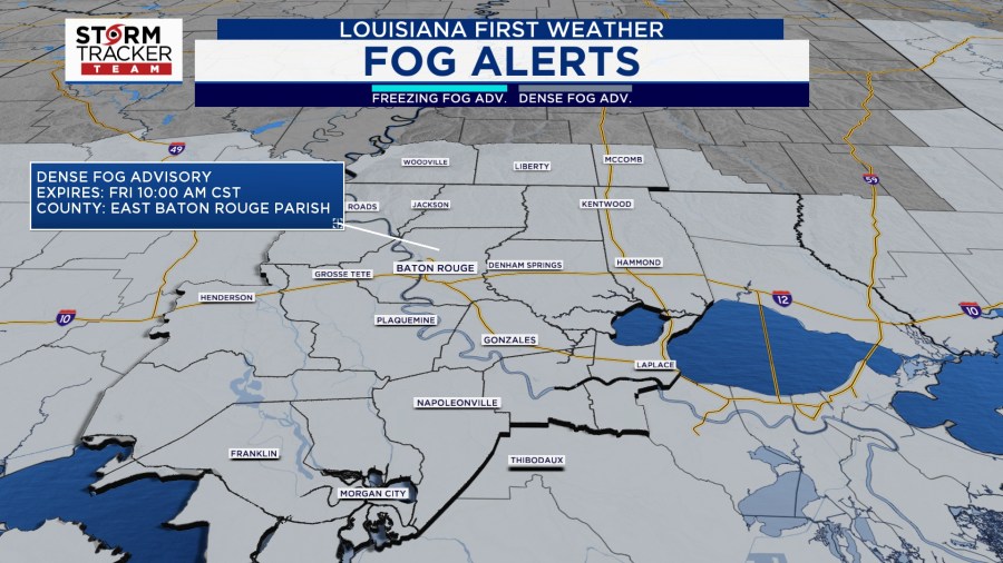 Baton Rouge weather: AM fog & warm temps continue this weekend