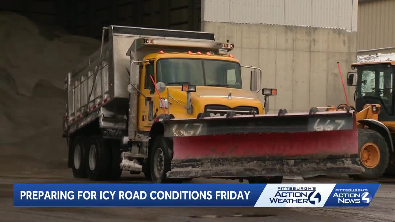 Western Pennsylvania preps for icy road conditions Friday