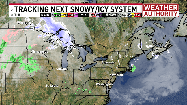 Tracking our next snowy and icy storm system for Friday afternoon ...