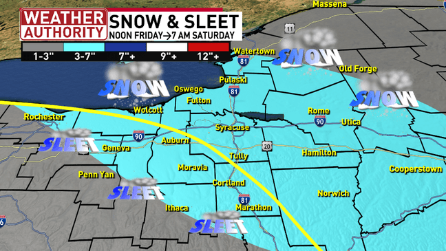 Tracking our next snowy and icy storm system for Friday afternoon ...