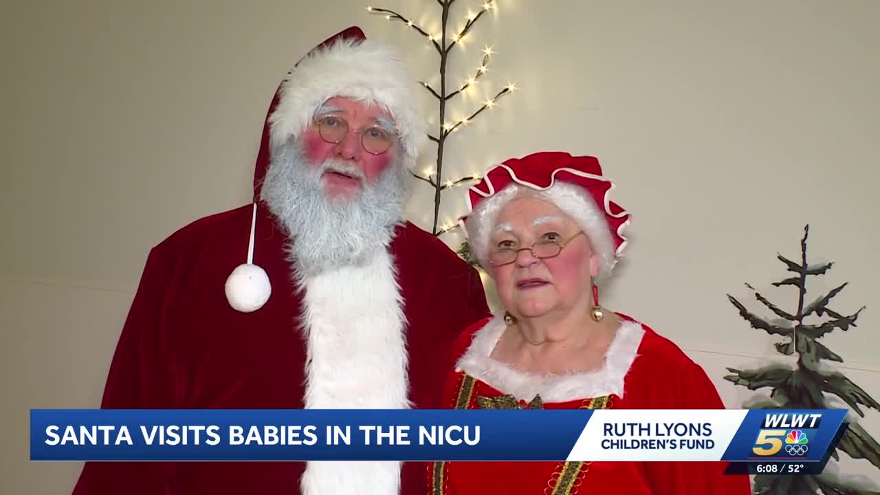 Santa and Mrs. Claus visit Good Samaritan Hospital NICU for Christmas