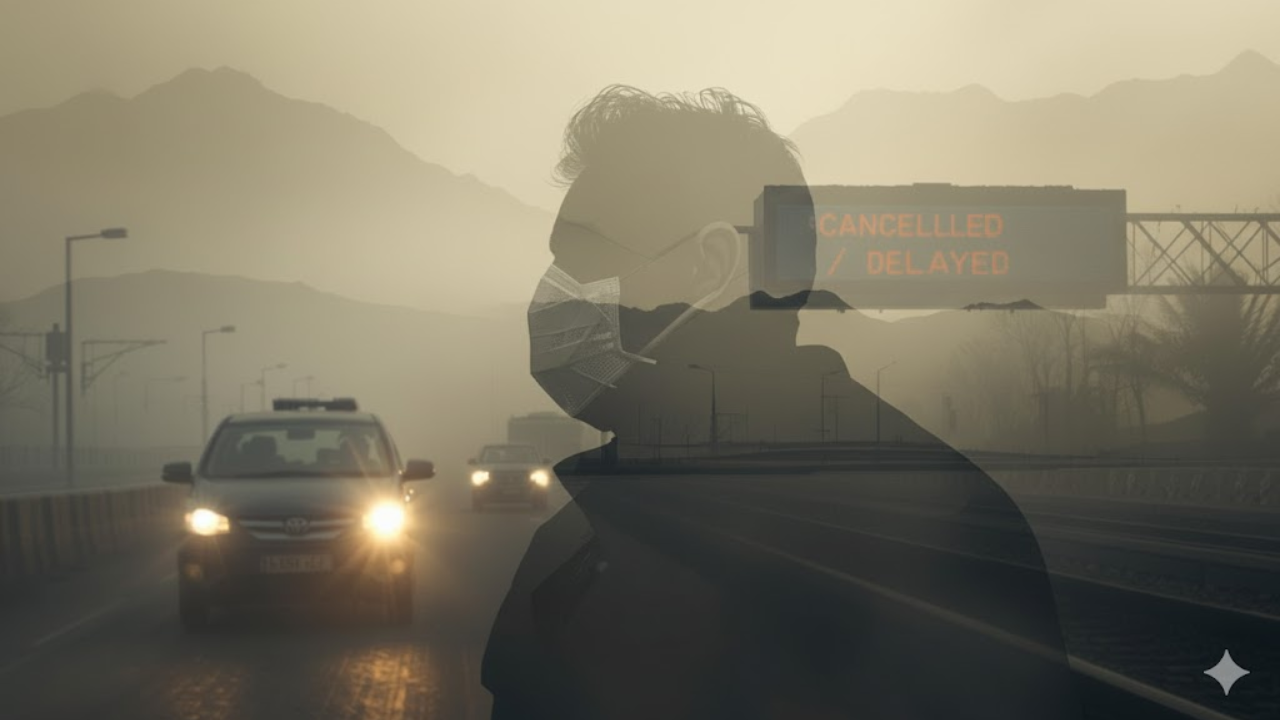 Delhi chokes again: AQI slips back to 'hazardous' level, low visibility ...