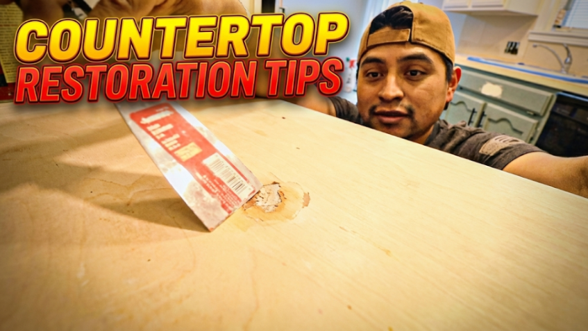 Fix burn damage on laminate counters – DIY step-by-step tutorial