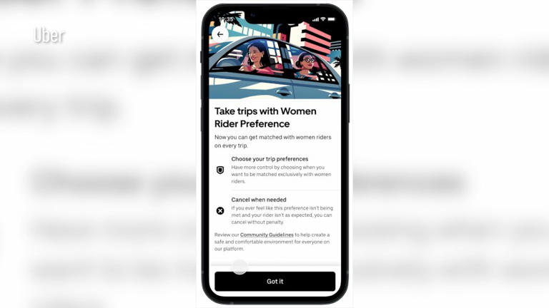 Uber launches 'women preference' rides in South Carolina city