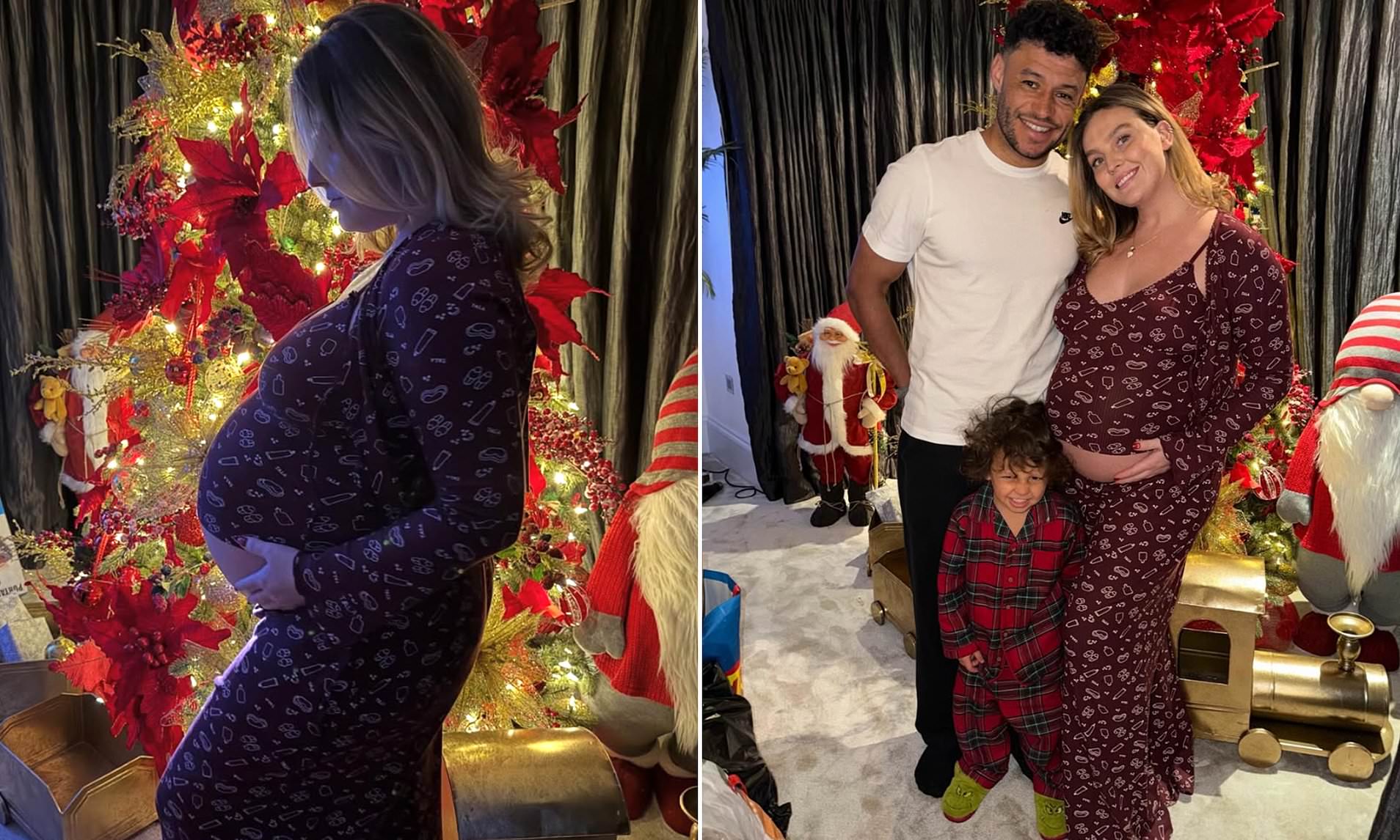 Perrie Edwards cradles her baby bump in sweet Christmas snaps as she ...