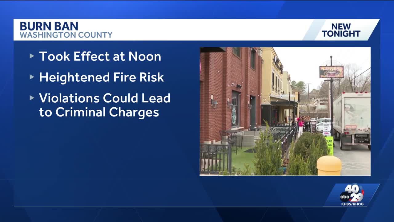 Burn ban issued in Washington County