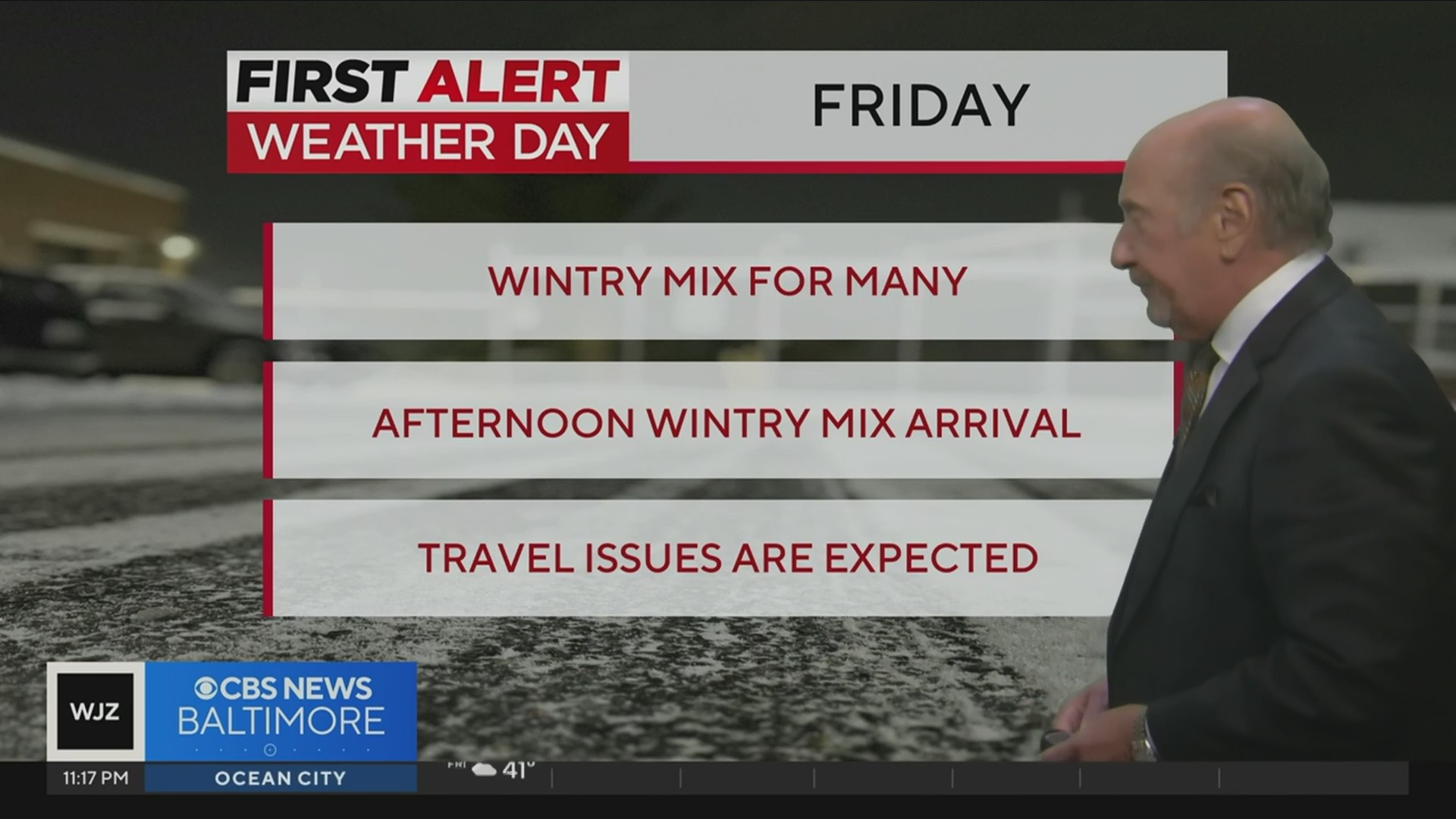 Wintry mix in Friday's forecast in Maryland
