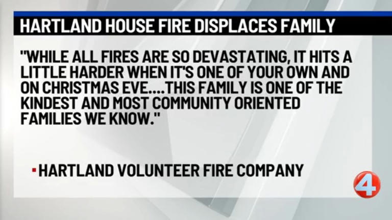 Fire displaces family of Hartland chaplain, several animals believed to ...