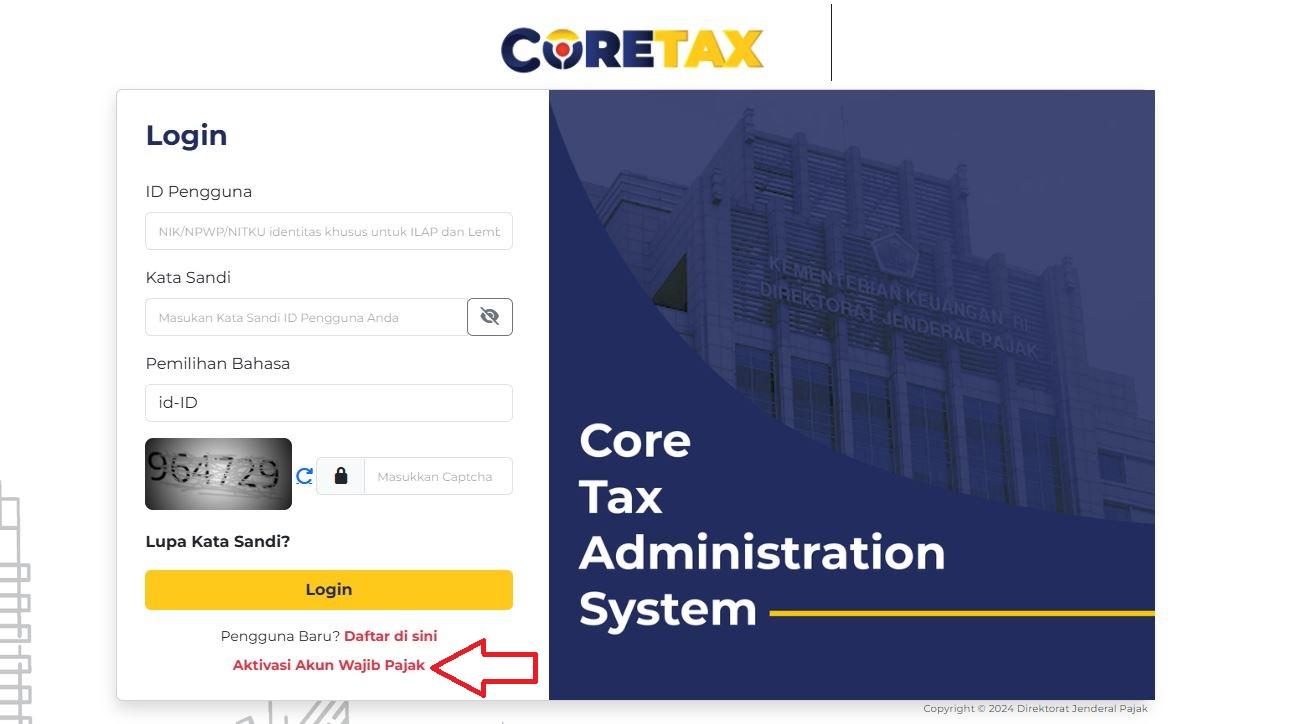 Cek NPWP online via coretaxdjp.pajak.go.id, bisa masukkan NIK