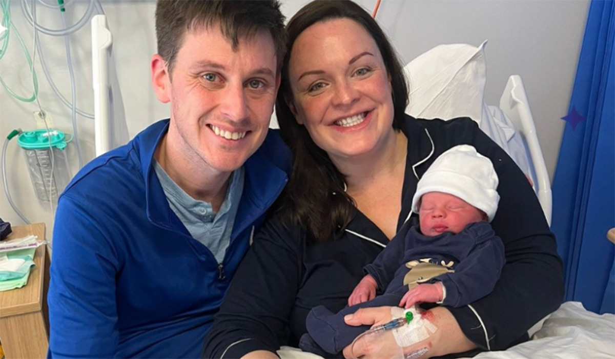 The greatest gift! Parents welcome festive bundles on Christmas Day