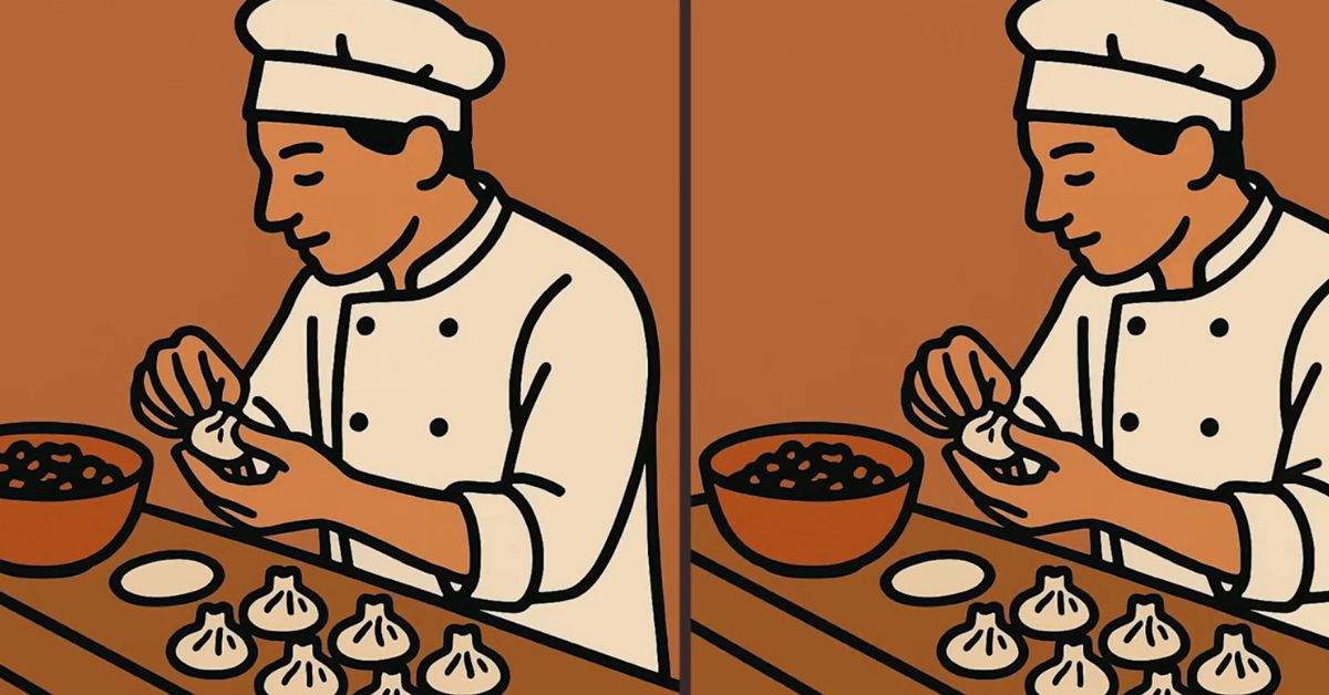 Spot the 3 differences in chef making dumplings beat the 31-second ...