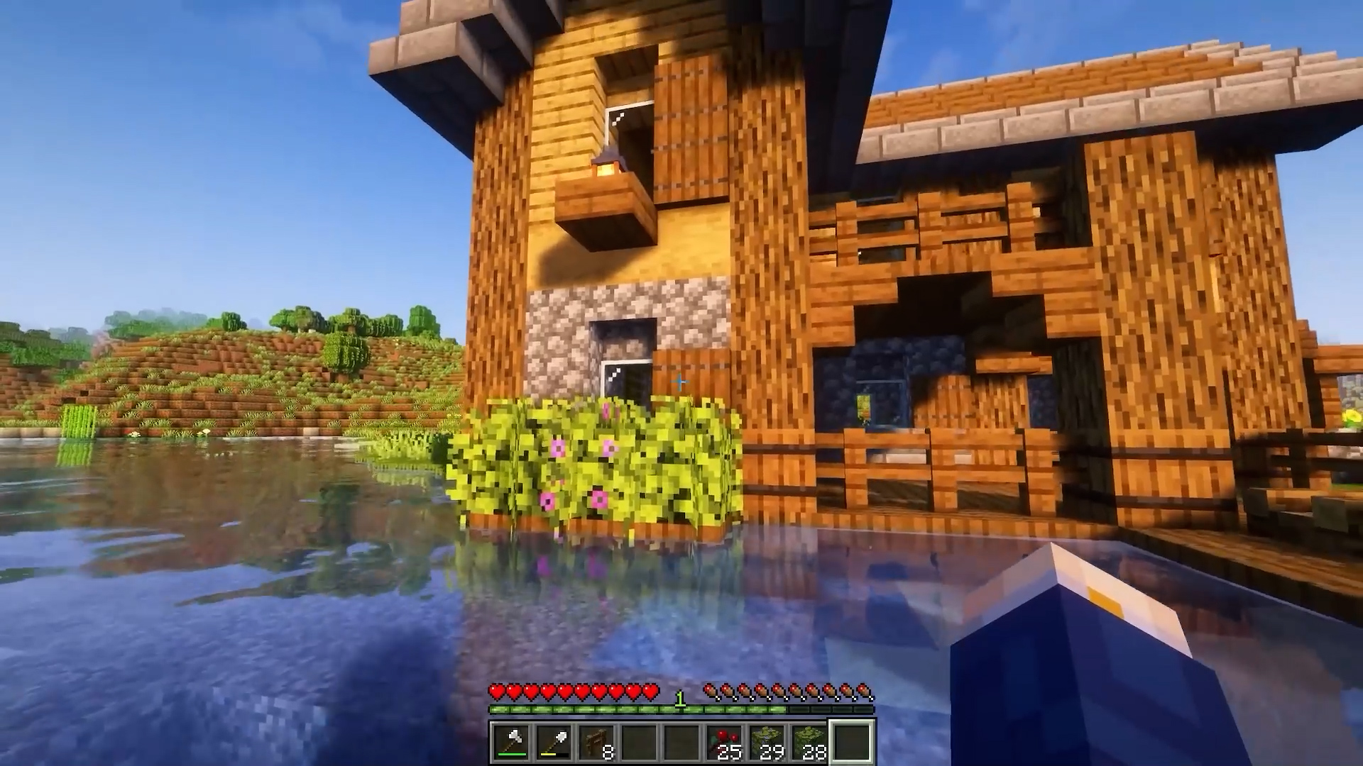 Minecraft lakeside house perfect for survival start