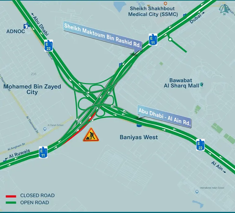 Abu Dhabi announces partial closure of Sheikh Maktoum Bin Rashid Road ...
