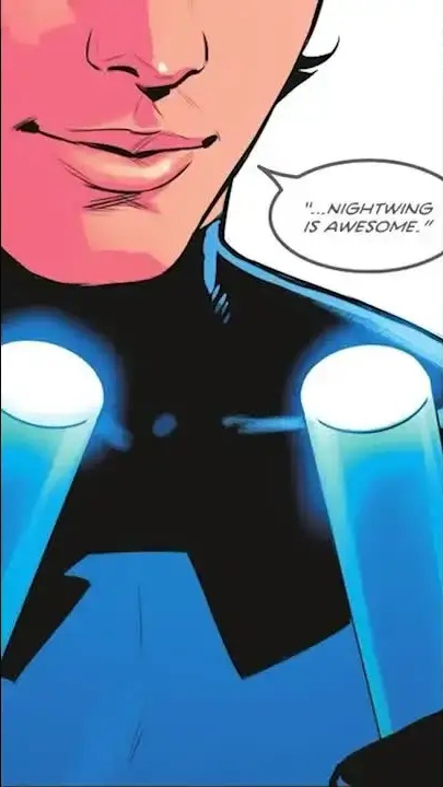 Nightwing gets magical weapons from the fifth dimension?