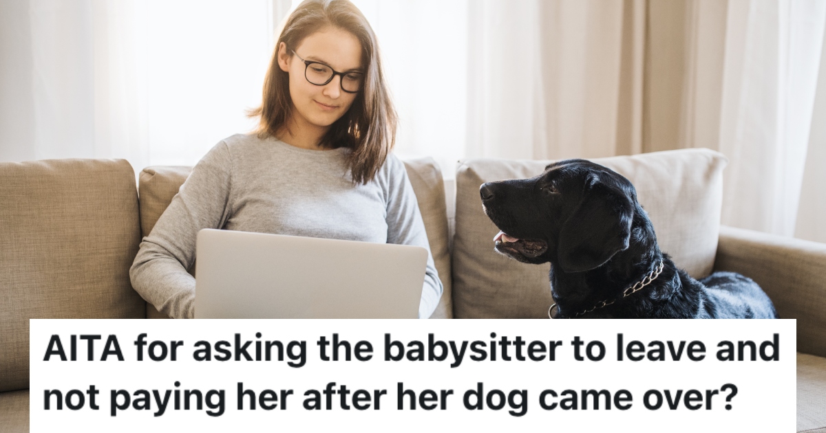 A dad discovered the girl babysitting for him brought a dog into his ...
