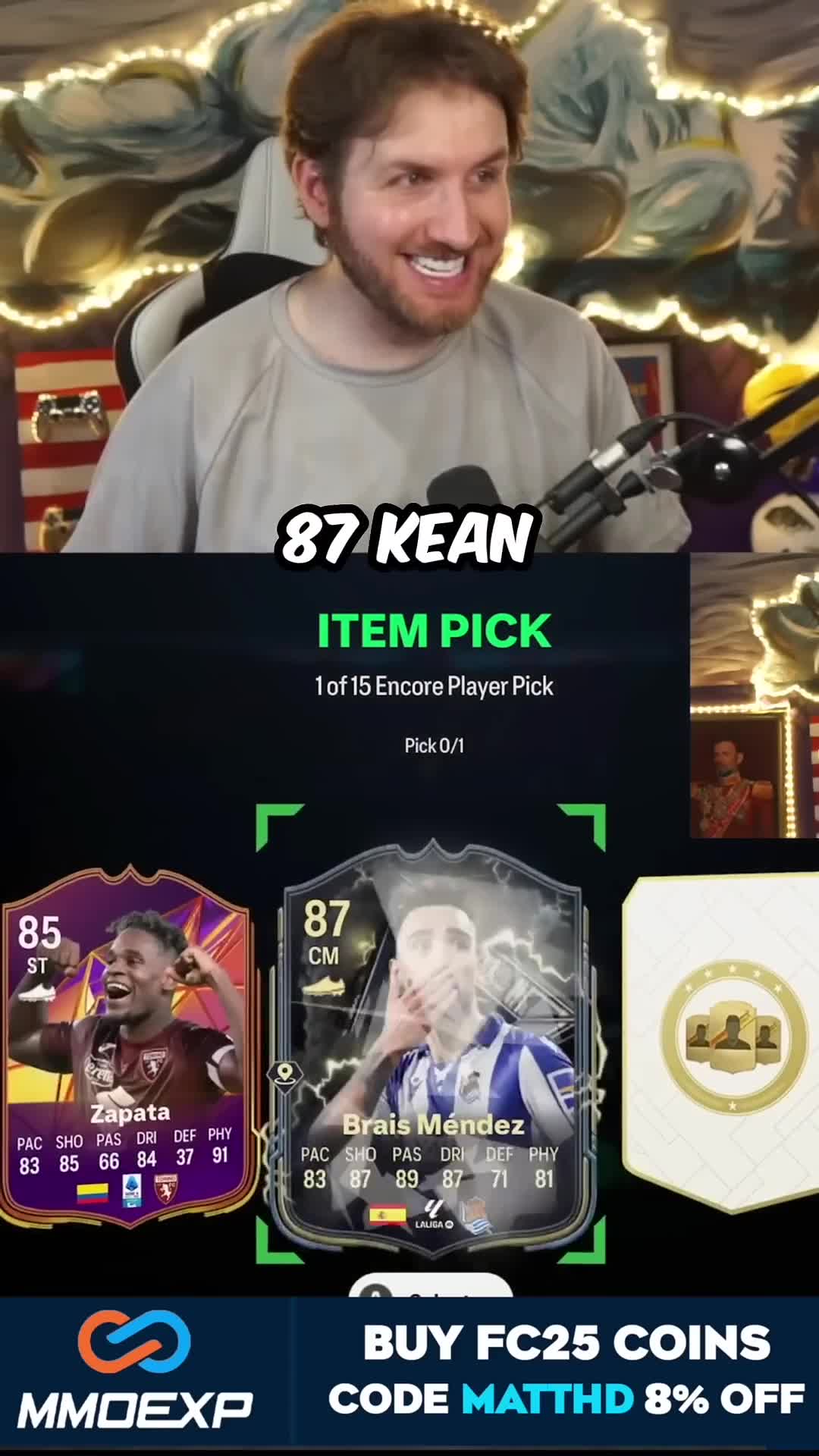 I opened a 1 of 15 Encore player pick in FC 25 😬