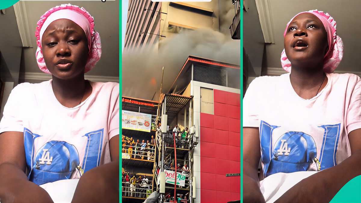 Great Nigeria Tower fire: Lady cries out as parents lose store to ...