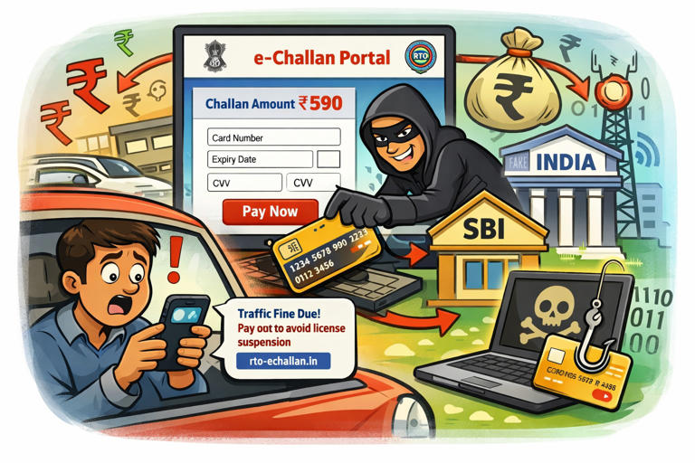 Over 36 fake e-challan websites target Indian drivers in large-scale ...