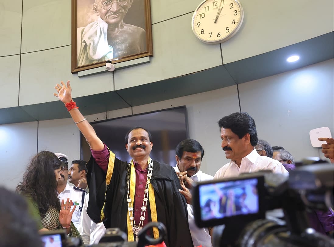 VV Rajesh becomes BJP's first Thiruvananthapuram Corporation mayor