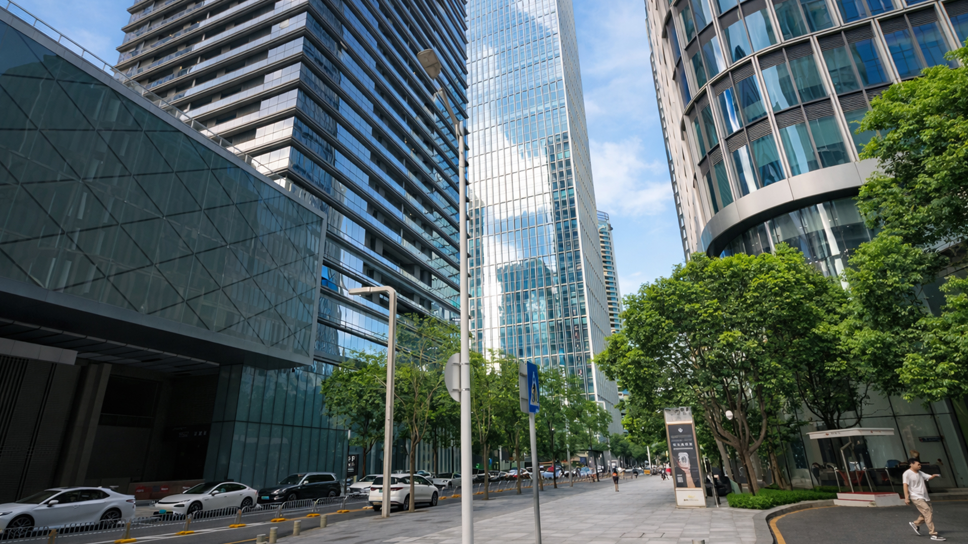 Clean streets and glass towers of Shenzhen