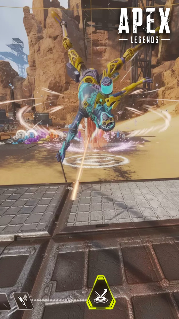 Ground emote bullet dodge test in Apex Legends season 9