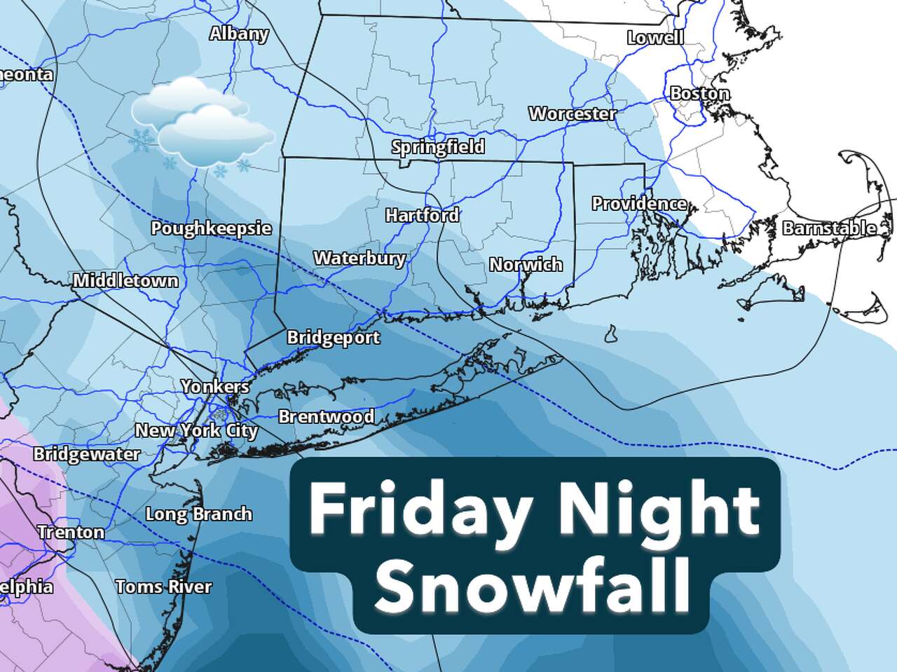 Heavy snow arrives in Connecticut by Friday night. Here's how much and ...