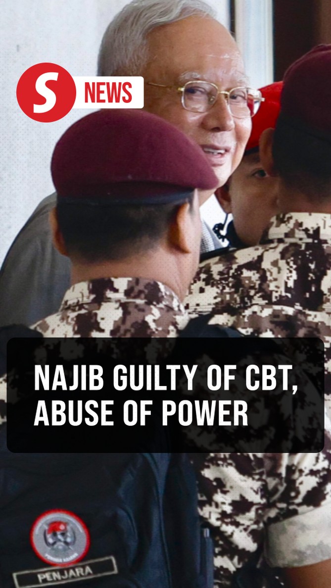 Najib found guilty on three criminal breach of trust charges linked to 1MDB