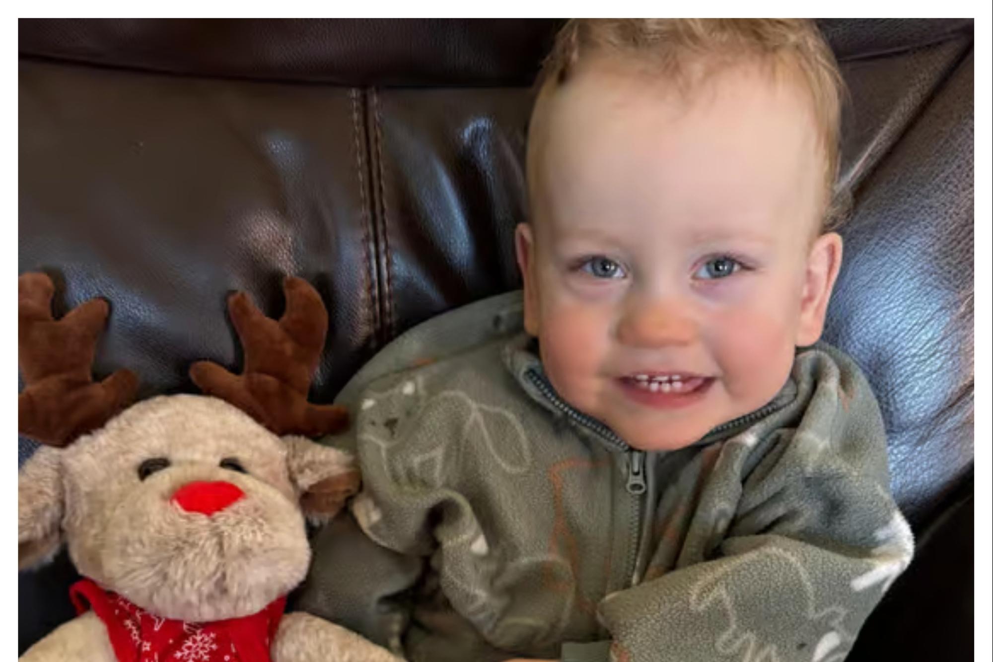 Yorkshire baby was so small now his teddy wears his first clothes