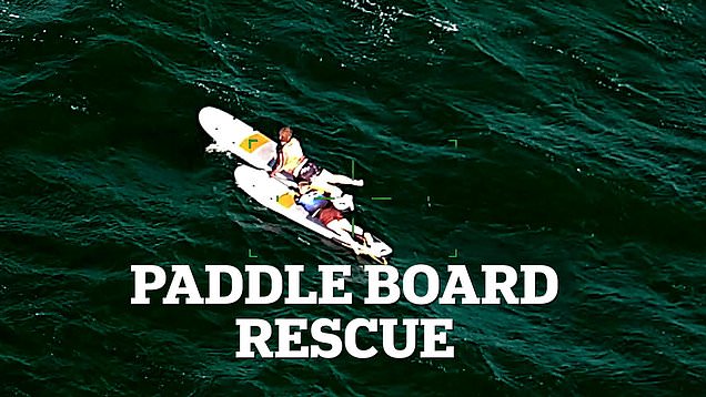 Woman and step son rescued after paddle-boarding mishap