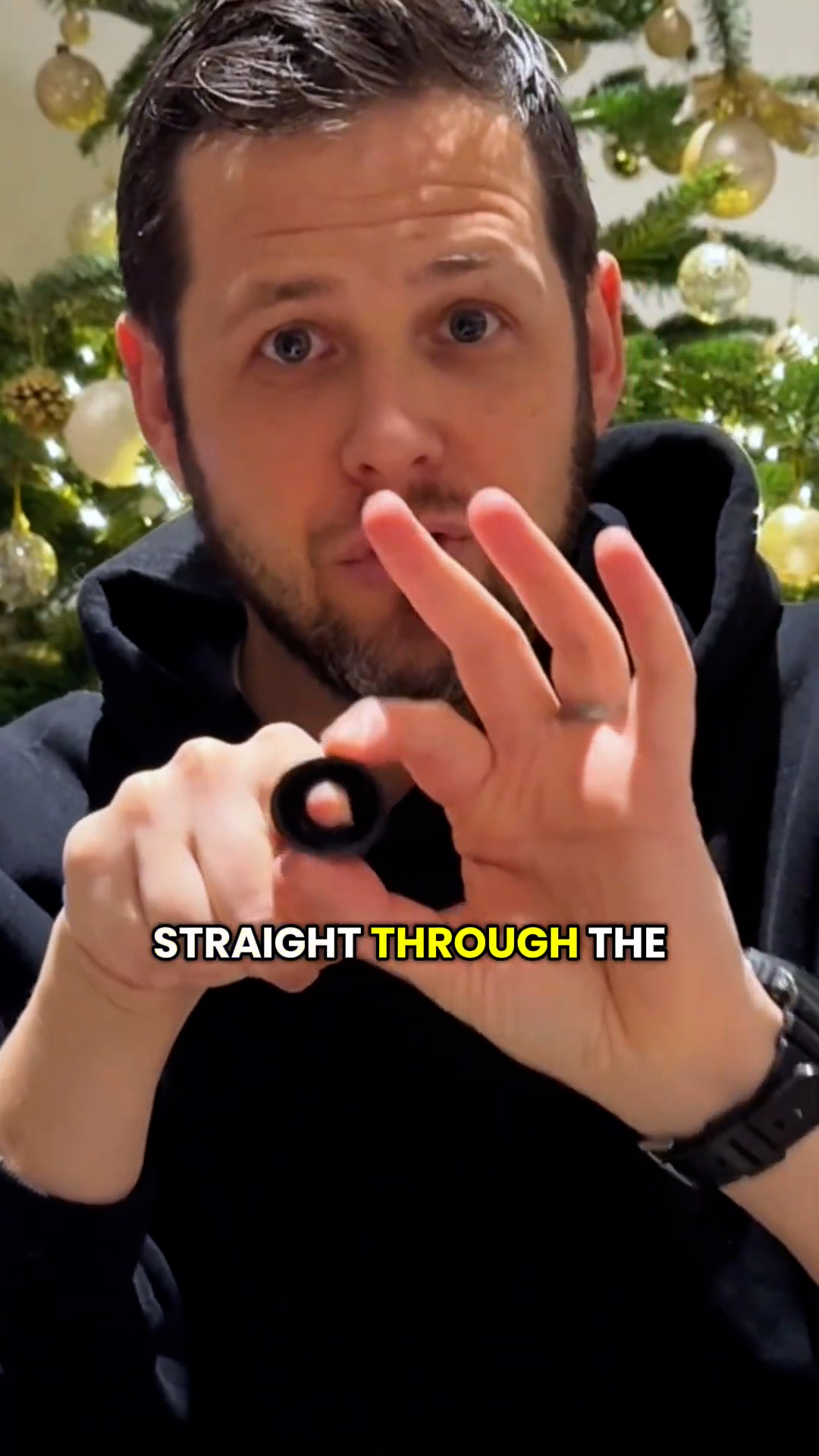 Finger through solid plastic