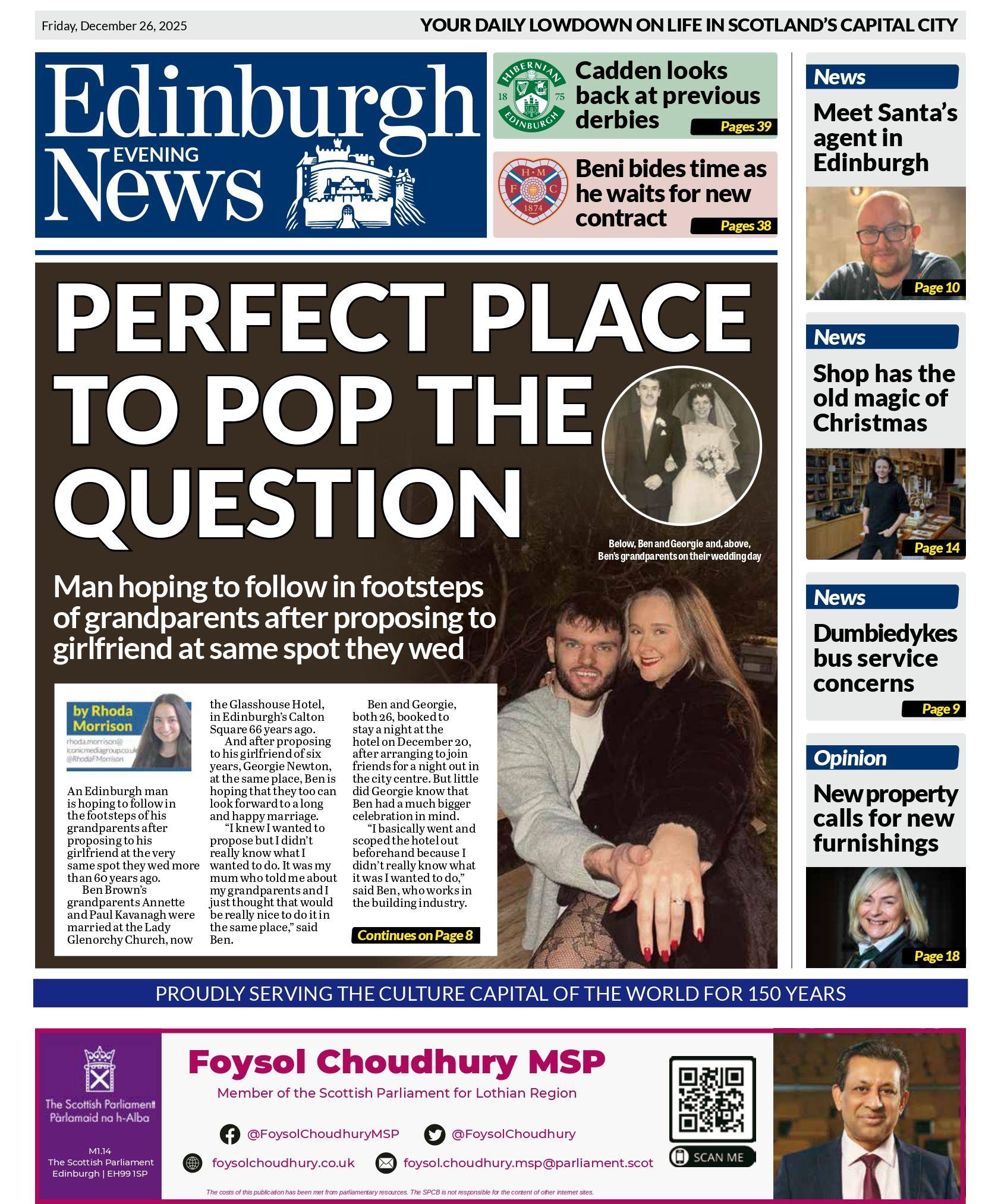 Scotland's papers: Robertson tributes and asylum protest 'shame'